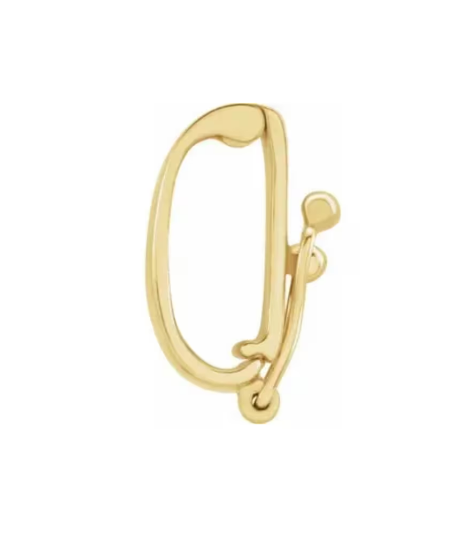 14K Gold Push Clasp Bail, Hinged Bail, Bail Enhancer, Charm Bail | eBay