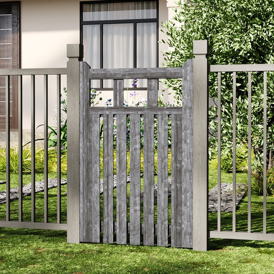 Wooden Garden Gate Farm Outdoor Entrance Pedestrian Gate- Retro Fence ...