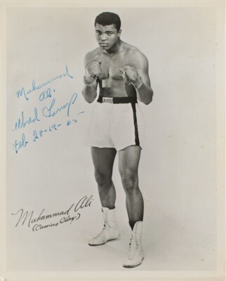 MUHAMMAD ALI 8X10 SIGNED PHOTO 1965 CASSIUS CLAY AUTOGRAPH SIGNATURE ...