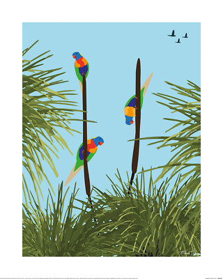 Mokoh Design - Lorikeets - Official 40 x 50cm Fine Art Print PPR43987 ...