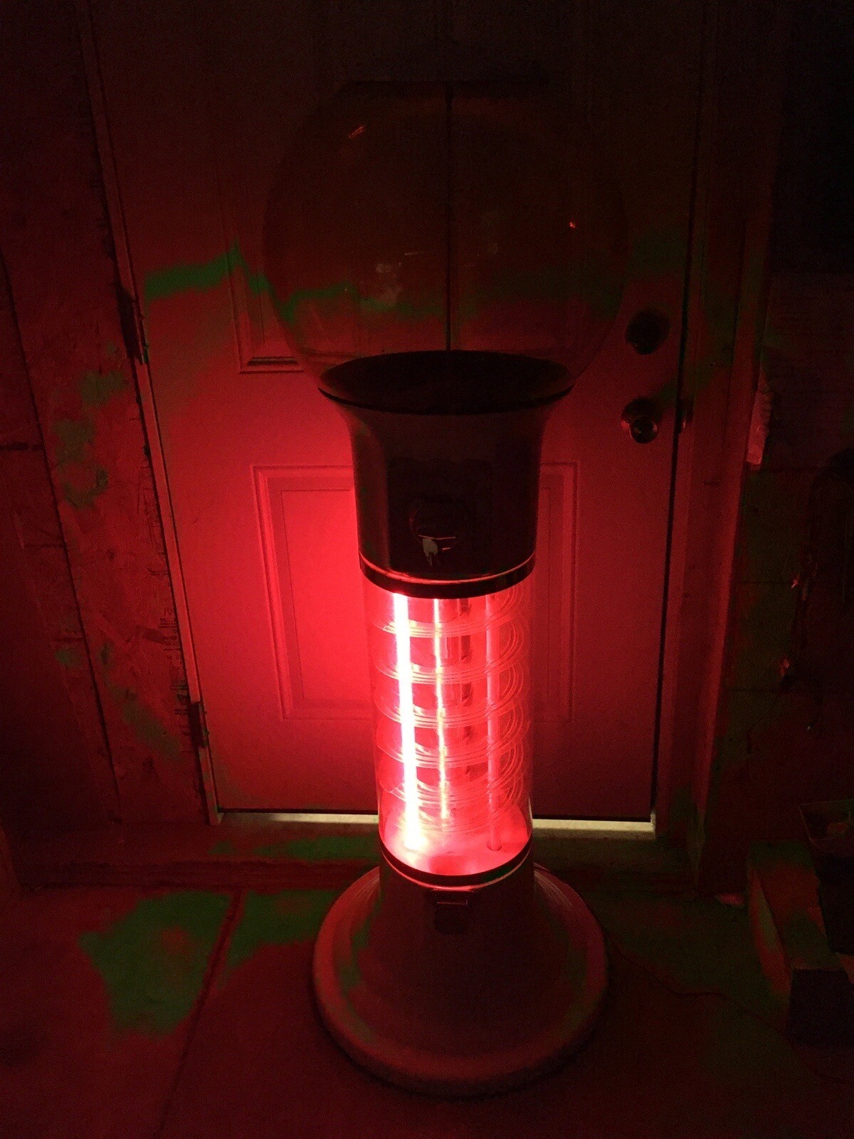 Vintage 3 Color REAL Neon Lighted Spiral Gumball Machine Wizard Spinner ...
