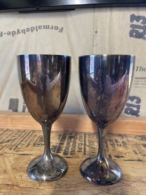 Pair of Vintage International Silver Co. Goblets 6.75” Tall | eBay