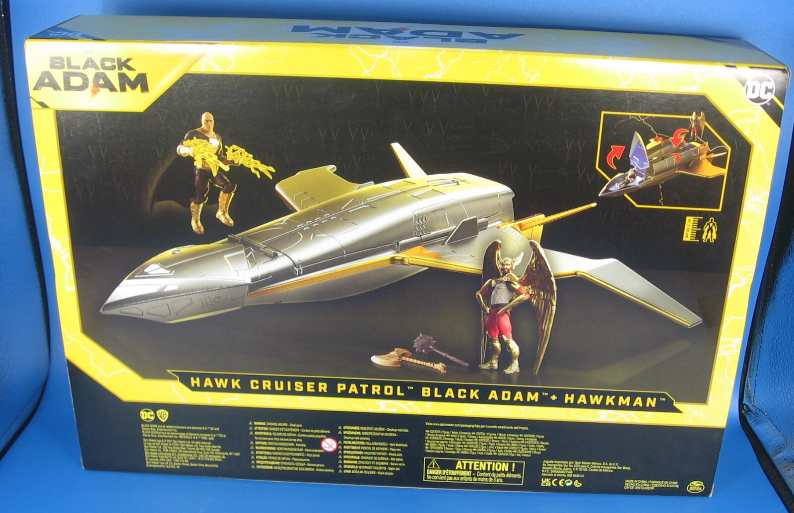 Black Adam Hawkman Hawk Cruiser Patrol Jet Vehicle 3.75" Figure 2022 ...