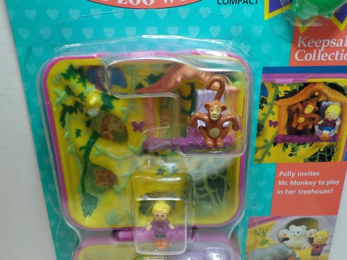 1989 Vintage Polly Pocket Zoo World Bluebird Toys Complete 3 Animals 2 ...