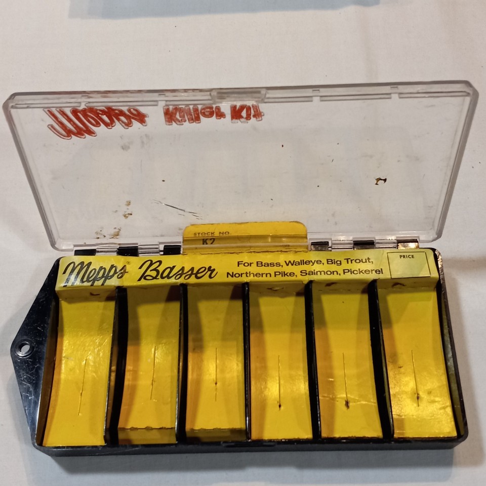 Vintage MEPPS K2 BASSER KIT 6 Spinner Fishing Lure Lot & Case | eBay