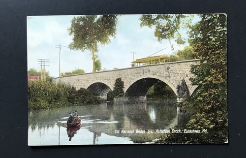 Funkstown MD ~ Old National Bridge over Antietam Creek 1909 | eBay