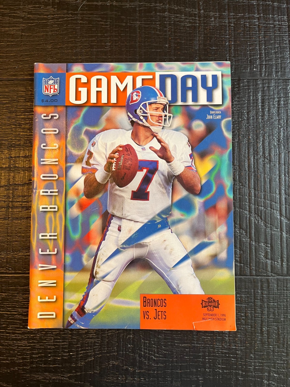 NFL GameDay Program John Elway 1996 Denver Broncos NY Jets | eBay