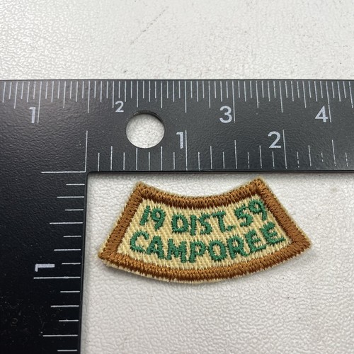 Vintage 1959 DISTRICT CAMPOREE Boy Scouts Segment Tab Patch 24R2 | eBay