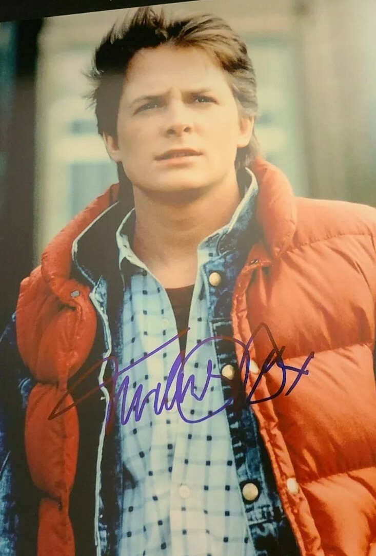 MICHAEL J FOX SIGNED 11X14 PHOTO BACK TO THE FUTURE MARTY MCFLY PSA DNA ...