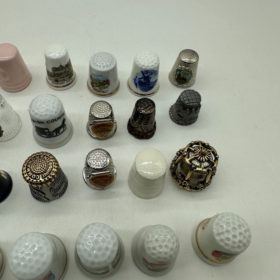 Large Lot 71 Thimbles - Thimble Collection - Wide Variety - Unique ...