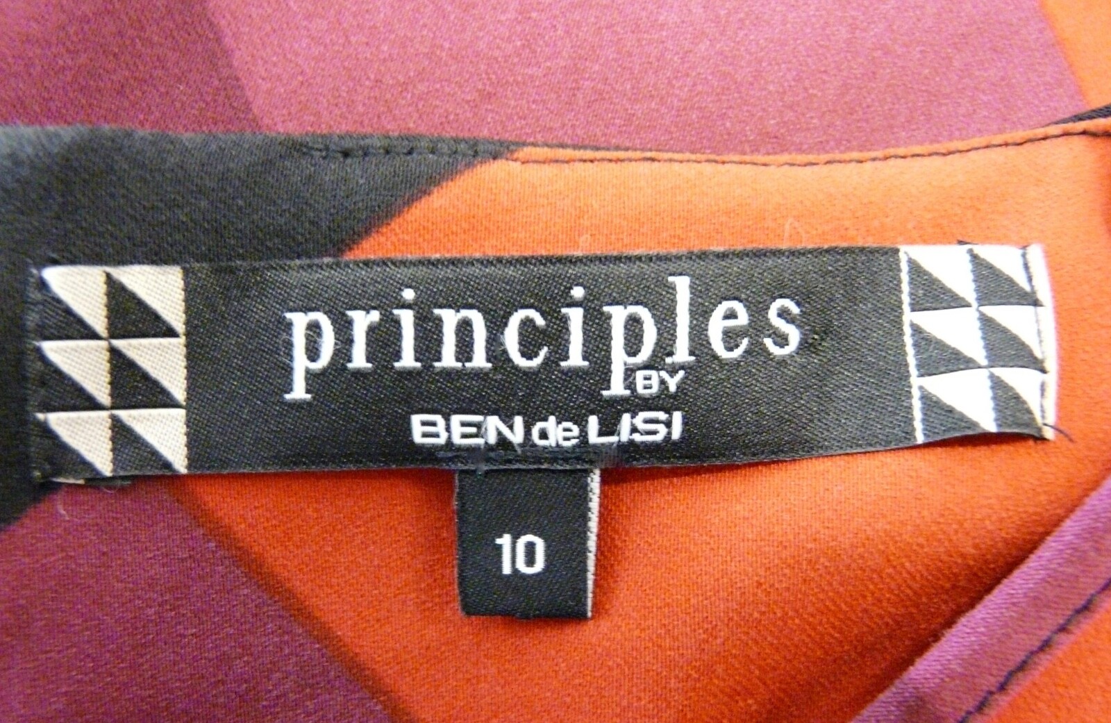 Principles Ben De Lisi Red Black Geometric Shift Dres… - Gem