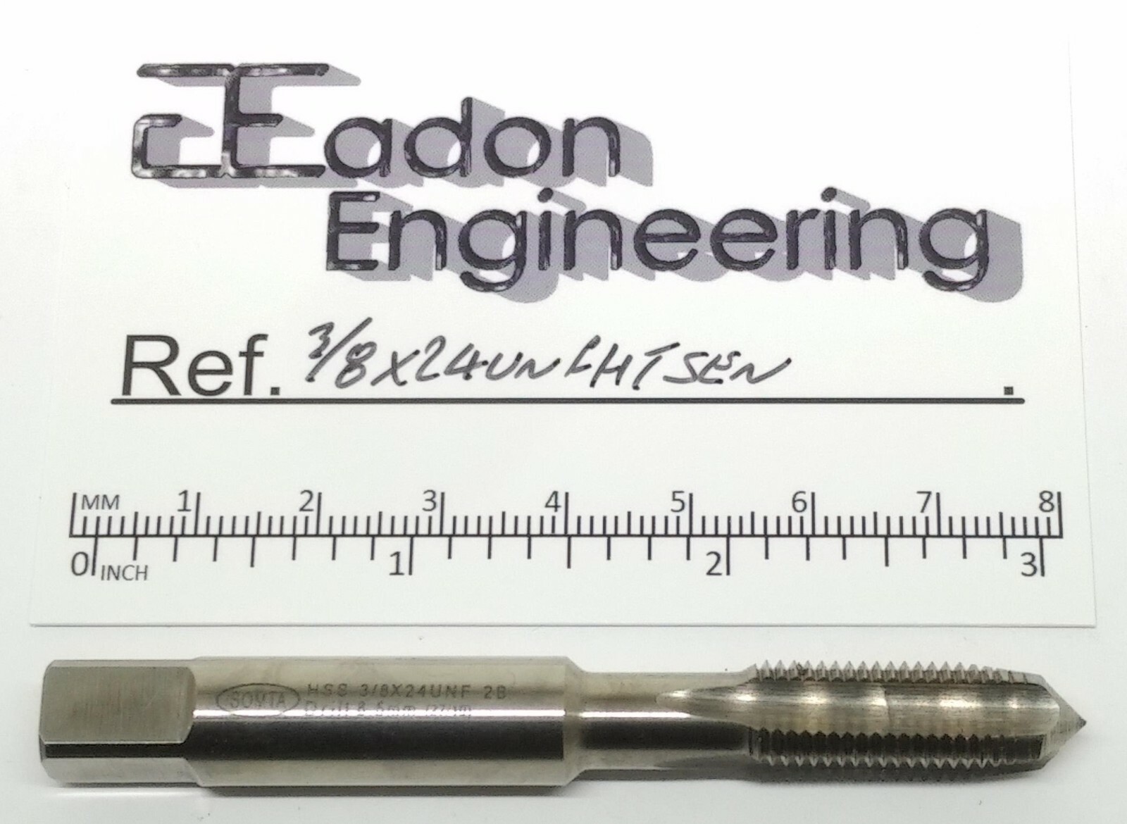 3/8" x 24TPI UNF (Unified National Fine) Tap or Tap Set, HSS. By Top ...