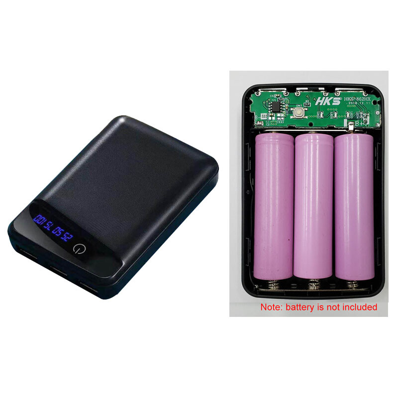 DIY Li-ion Battery Pack Kits Box Holder for 12 pcs 18650 Power Supply ...