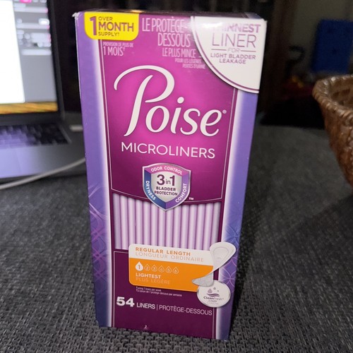 Poise Microliners Incontinence Panty Liners Regular 54 Count ...