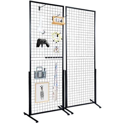2' x 5.6' Grid Wall Panels Tower 2 Packs Wire Gridwall Display Racks | eBay