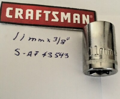Craftsman 11 mm x 3/8" Dr Socket - 6 Pt S-AF 43543 Chrome Finish Free ...