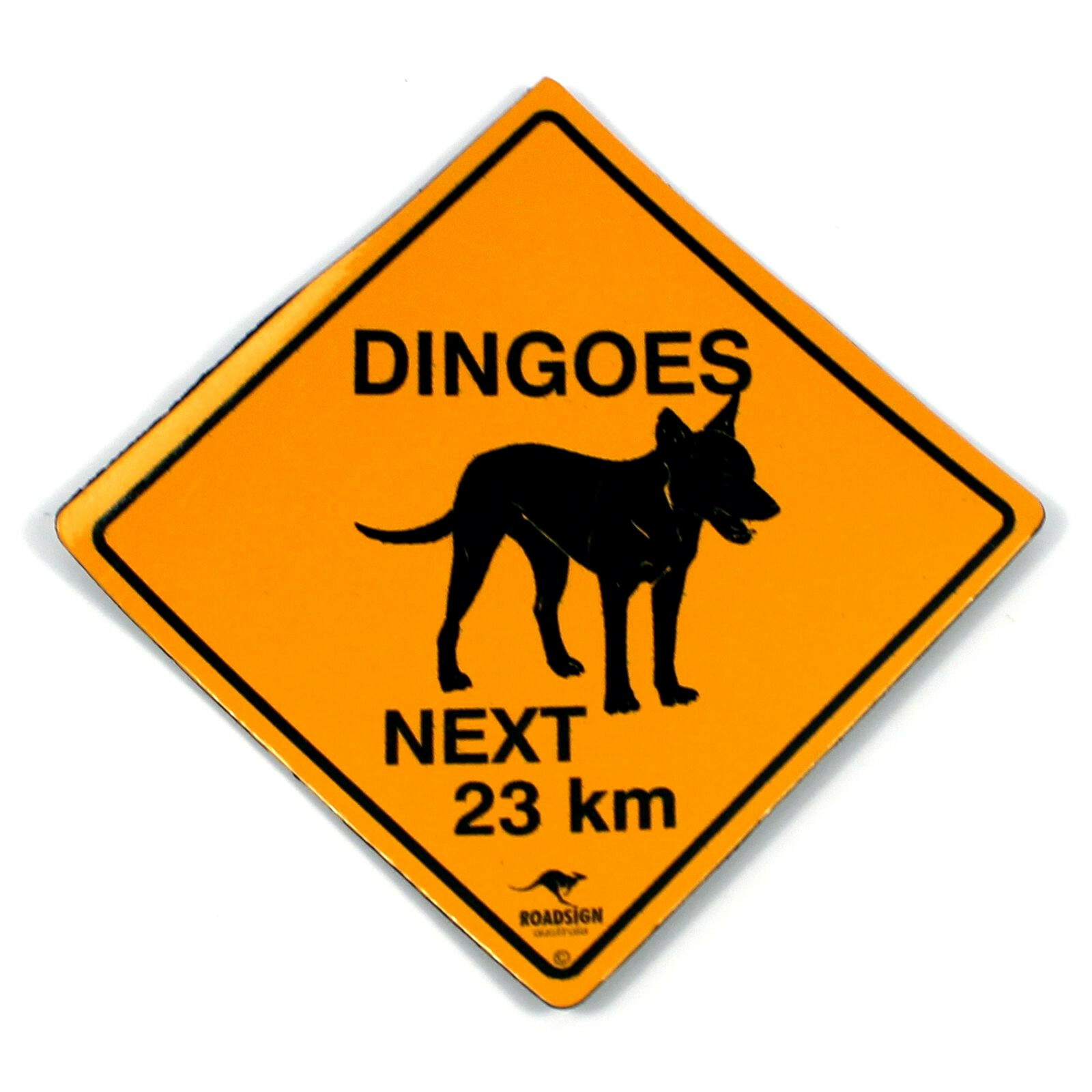 Australian Made Souvenir Animal Dingoes Dog Road Sign Fridge Magnet ...