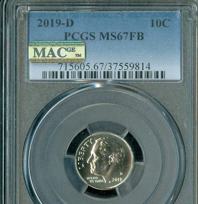 2019 D ROOSEVELT DIME PCGS MS67 FB MAC SPOTLESS | eBay