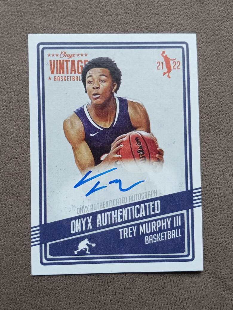 2021 Onyx Vintage Trey Murphy III Auto Autograph Rookie Card w/ Top ...