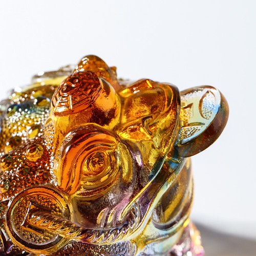 Chinese 3 Legged Toad Statue Liu Li Money Frog Feng Shui Coins Wealth ...