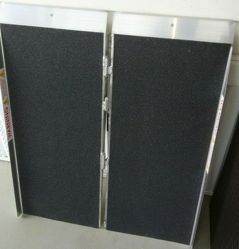 PVI Single-Fold Aluminum Threshold Ramp - 800-Lb. Capacity, 3ft.L x ...