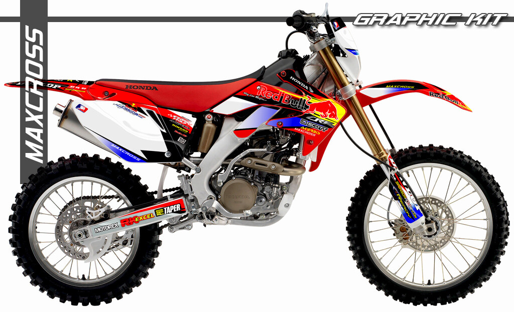 HONDA CRF250R CRF250X CRF450R CRF450X MAXCROSS GRAPHICS KIT DECALS ...