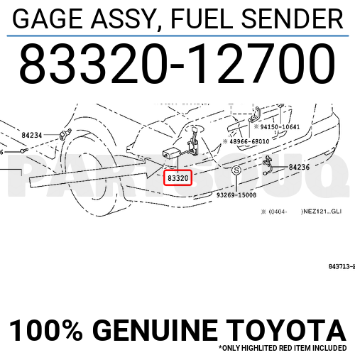 8332012700 Genuine Toyota GAGE ASSY, FUEL SENDER 83320-12700 | eBay