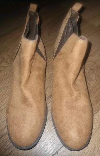 New Primark Tan Brown Elasticated Panel Chelsea Boots Size 6 | eBay UK