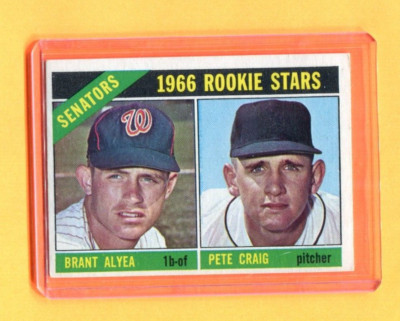 SENATORS ROOKIES BRANT ALYEA & PETE CRAIG 1966 TOPPS MLB BASEBALL CARD ...