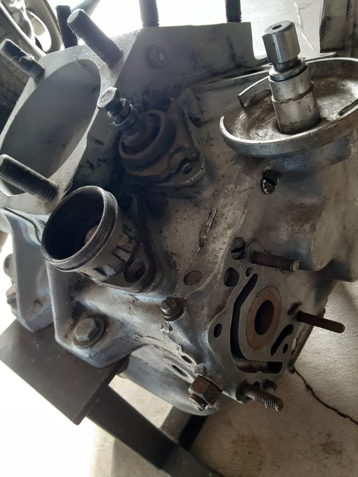 OEM 1938 Harley ULH Engine Case and Cover Matching Belly Numbers ...