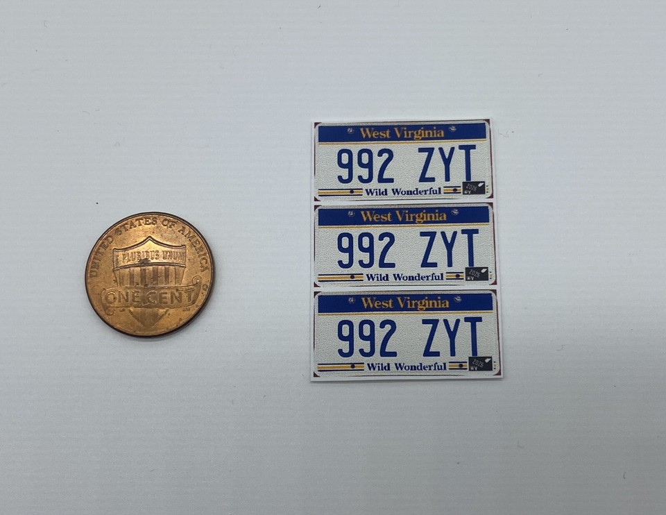 1/10 scale Custom West Virginia license plate decals for your r/c car ...