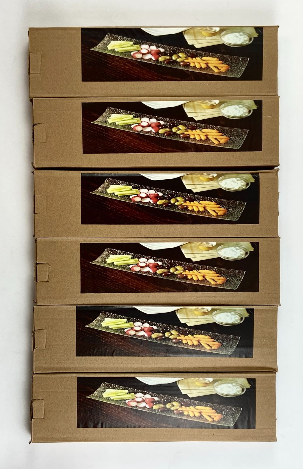 Linx Trade Group Rectangle Dessert Glass Plate 16 inch Set of 6 | eBay