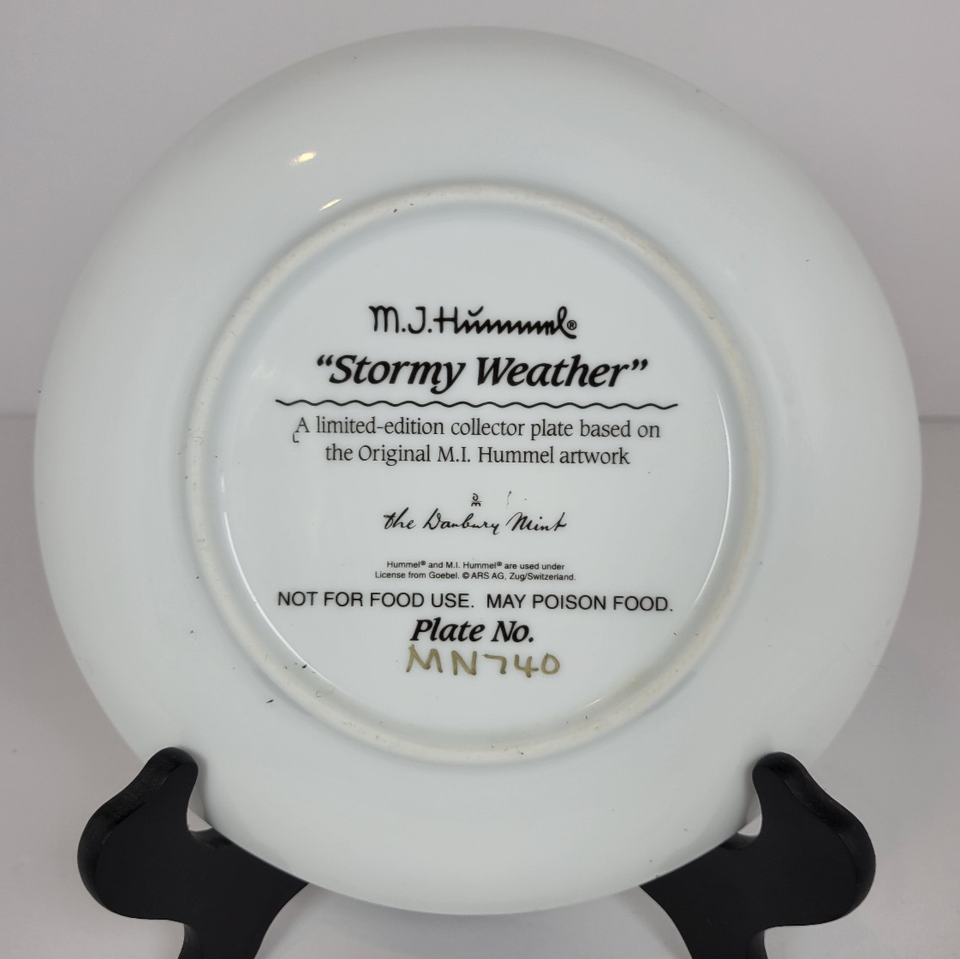 MJ Hummel Stormy Weather Little Companions Collectable Plate -Danbury ...