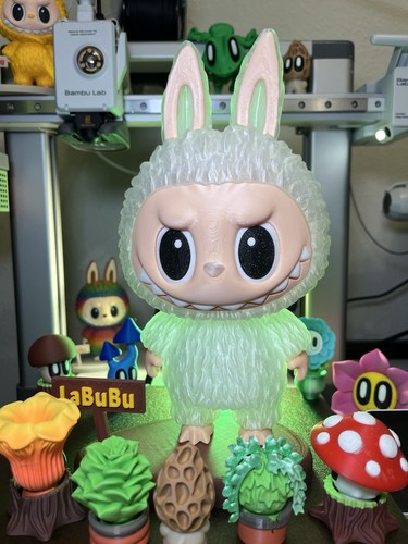 Giant Ice Crystal Labubu 11” 3D Printed Collectible – PLA Biodegradable ...