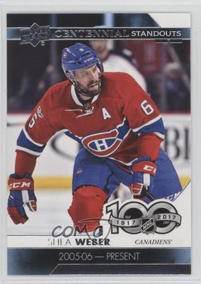 2017-18 Upper Deck Centennial Standouts Shea Weber #CS-36 HOF | eBay