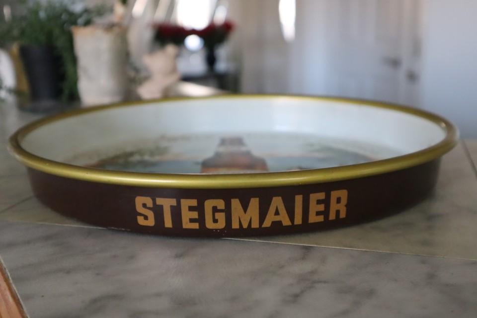 VINTAGE 1959 Stegmaier Metal Beer breweriana Poconos Serving Tray | eBay
