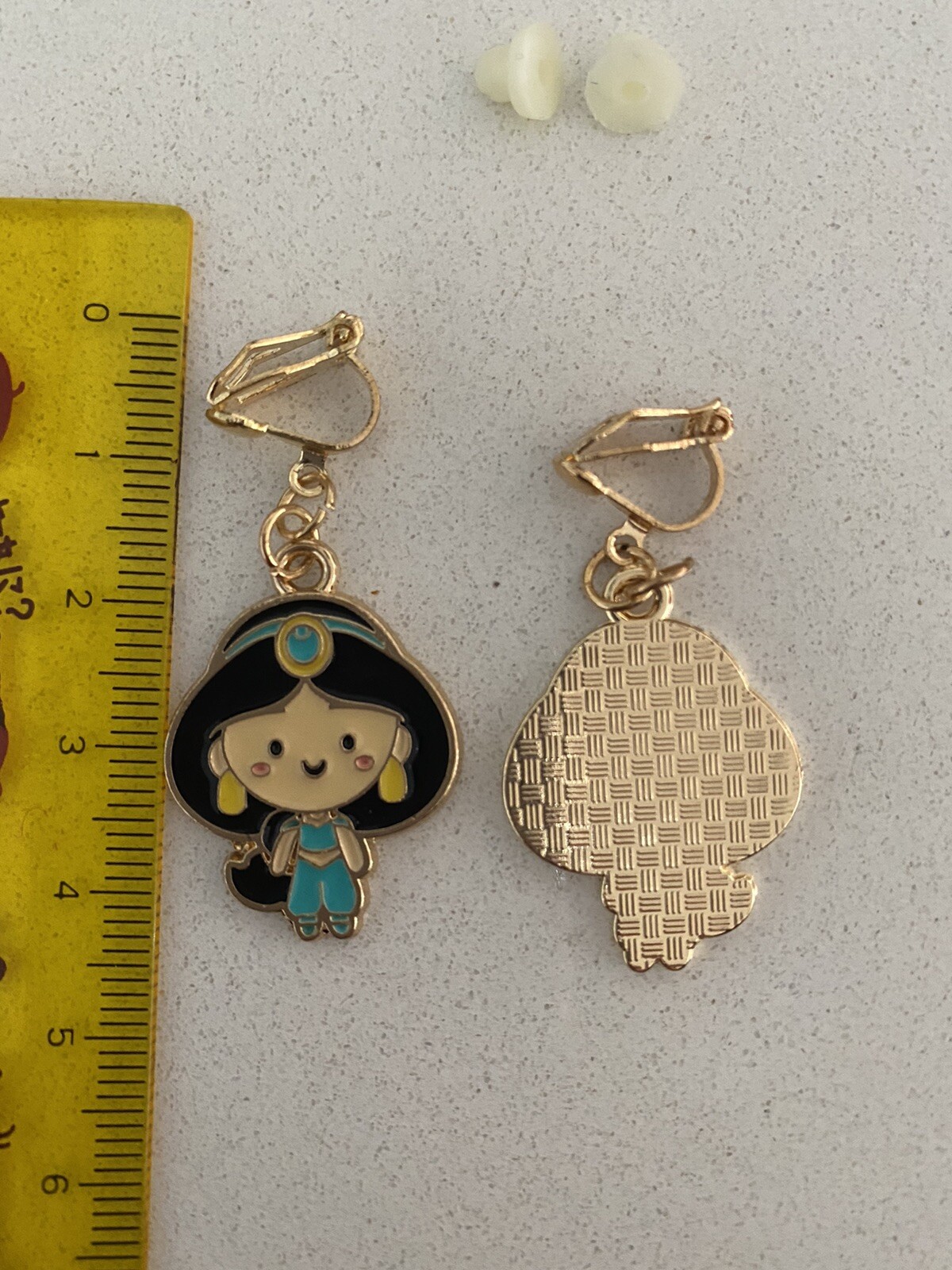 Disney Princess Jasmine Hooks Earrings, Cute Girls Cartoon Character ...