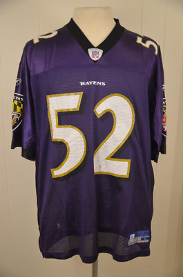 Reebok Baltimore Ravens NFL Replica Jersey #52 Ray Lewis Adult Large ...