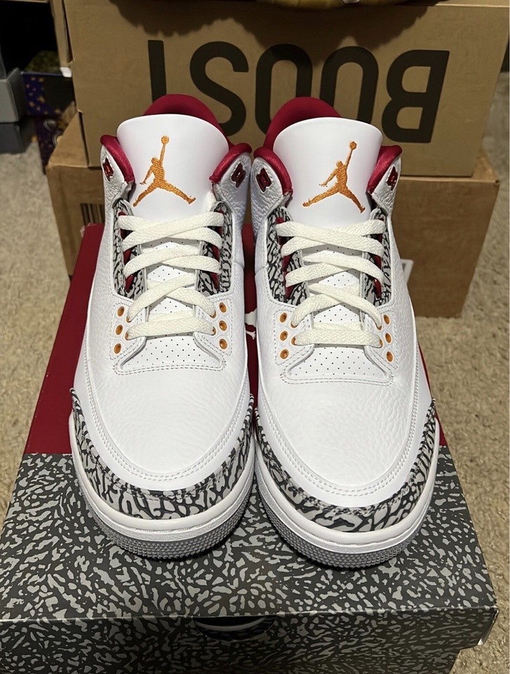 Brand New Jordan 3 Retro Cardinal Red Men's CT8532-126 & GS 398614-126 ...
