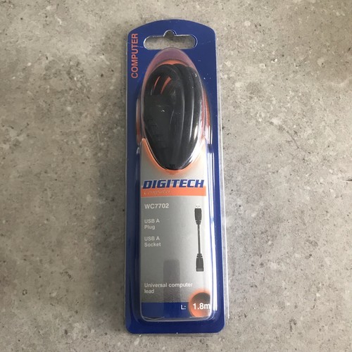 Digitech Universal Computer Lead 1.8m USB A Plug - USB A Socket BRAND ...