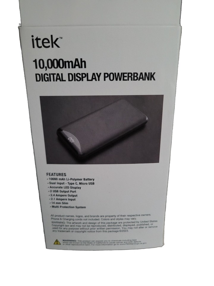 Itek 10,000mAh Digital Display Powerbank | eBay