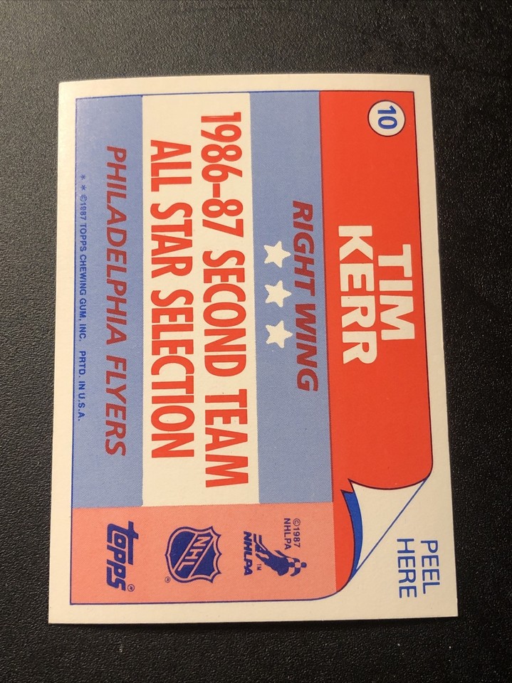 1987-88 Topps Stickers Tim Kerr #10 | eBay