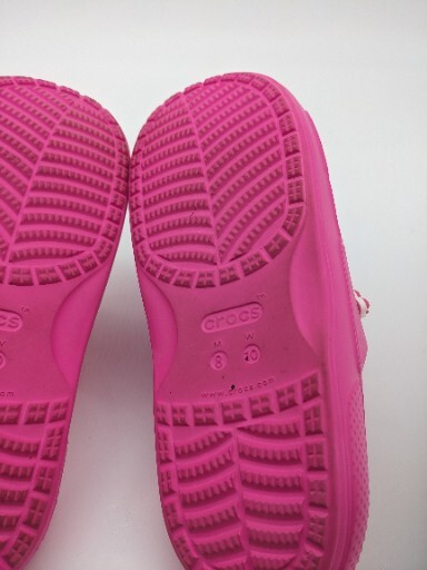 Womens Crocs - Two Straps Classic Slide Rubber Sandal… - Gem