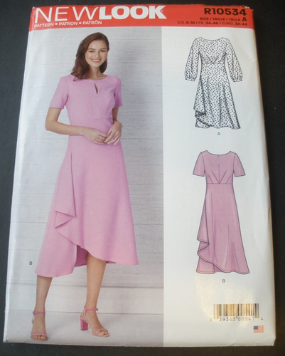 New Look Pattern R10534 6655 Sz 6-18 Misses' Empire Waist Dress Uncut ...