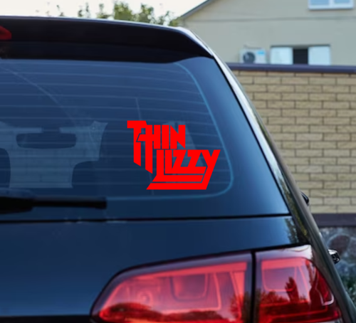 Thin Lizzy Vinyl Logo Sticker Decal Heavy Metal Band Car Bumper Black ...