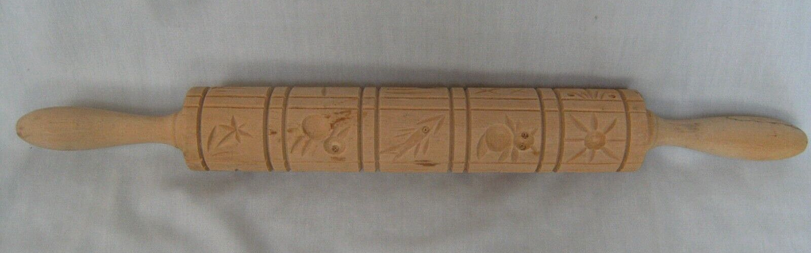 Vintage 18.5" Springerle Cookie Roller Mold Rolling Pin 20 Designs ...
