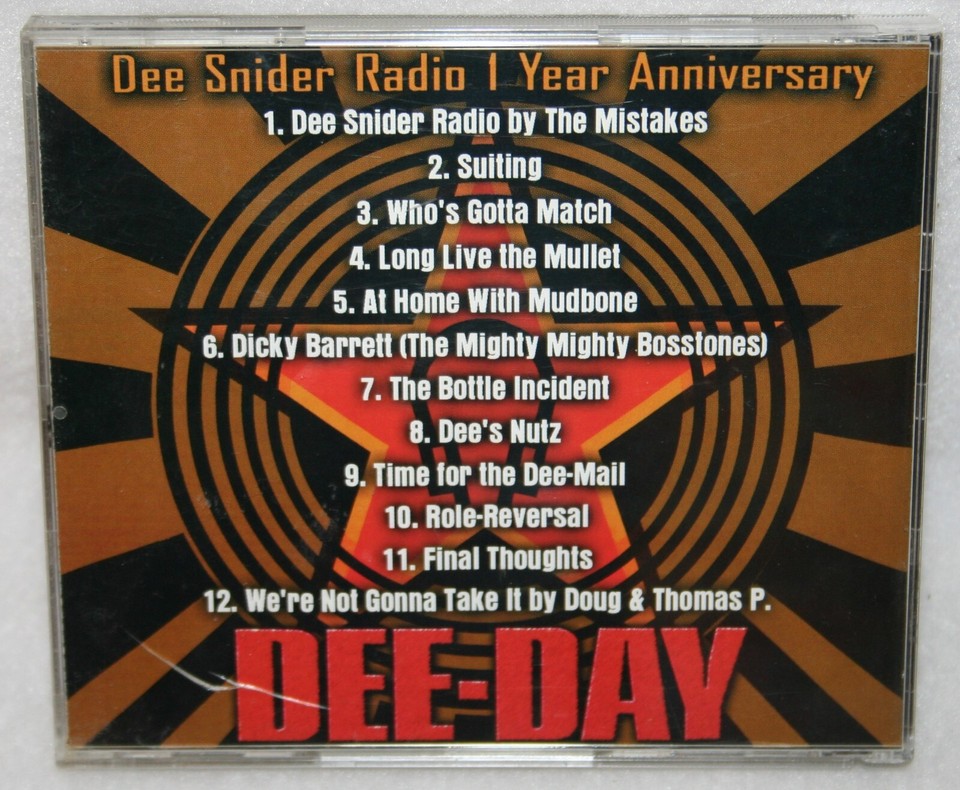 DEE SNIDER Dee Day Radio 104 Show One Year Anniversary CD Rare TWISTED ...