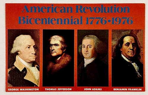 1976 American Revolution Bicentennial Patriotic Founding Fathers VTG ...