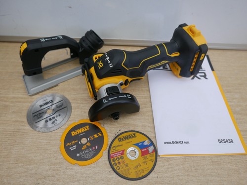 DeWALT dcs438 18v xr 76mm cut off saw bare unit 3 mixed discs for sale ...