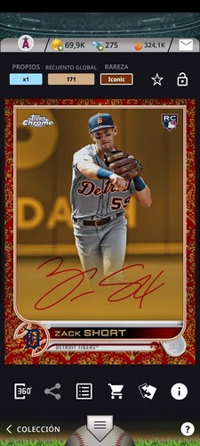 2022 TOPPS BUNT GILDED COLLECTION 22 S2 RED SIGNATURE ICONIC ZACK SHORT ...